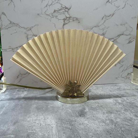 Accents | Vintage Accordion Fan Table Lamp Mcm Mid Century Modern Brass ...